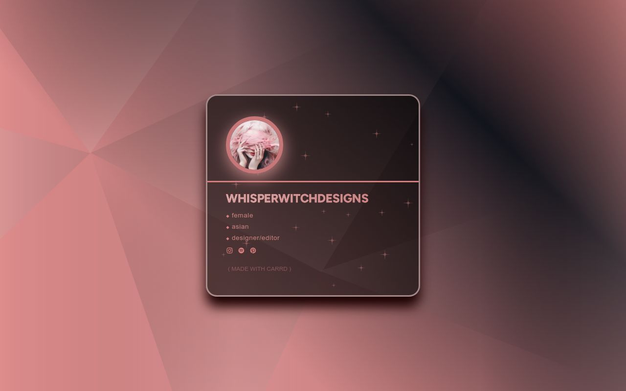 simple pink template